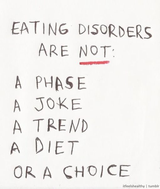 Eating disorders are not a joke, a phrase, a trend, a diet – fit2b.com ...